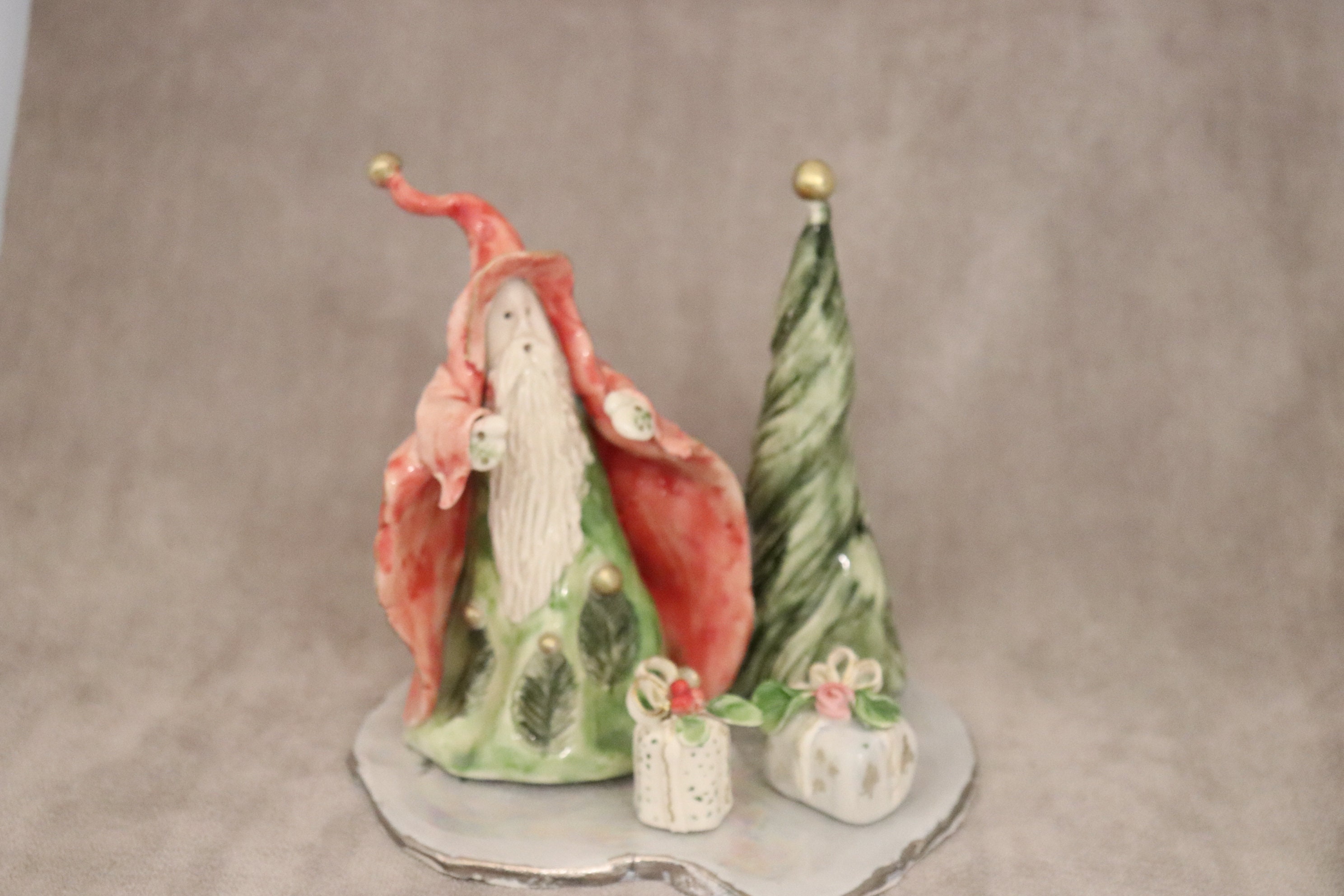 Handmade Mini Santa Figurine Miniature Santa Figurine Fine Art Santa ...