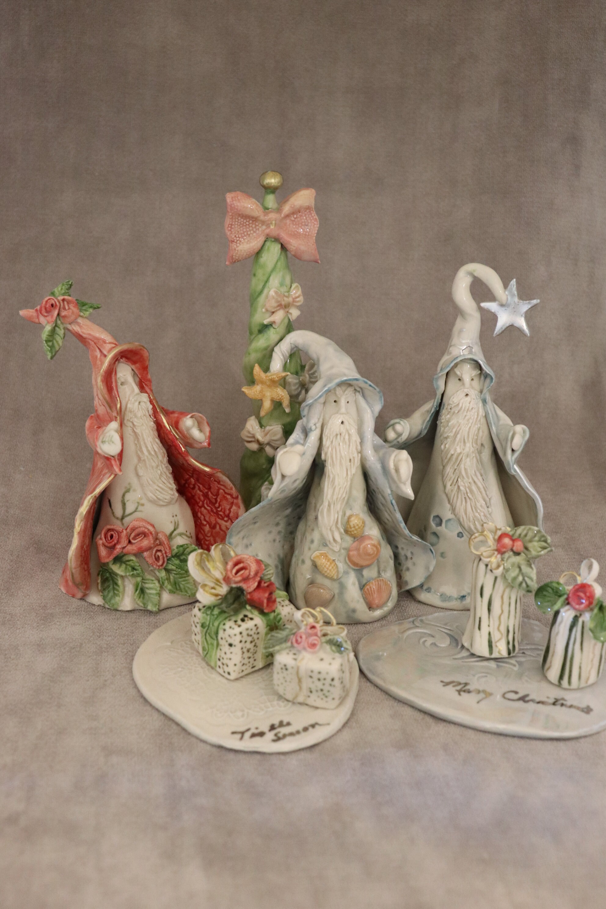 Handmade Mini Santa Figurine miniature Santa Figurine Fine - Etsy