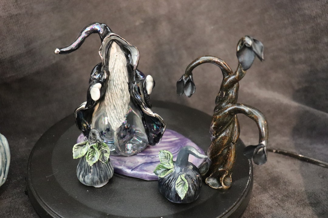 Wizard Figurine, Mini Wizard, Clay Wizard, Halloween Wizard, Handmade ...