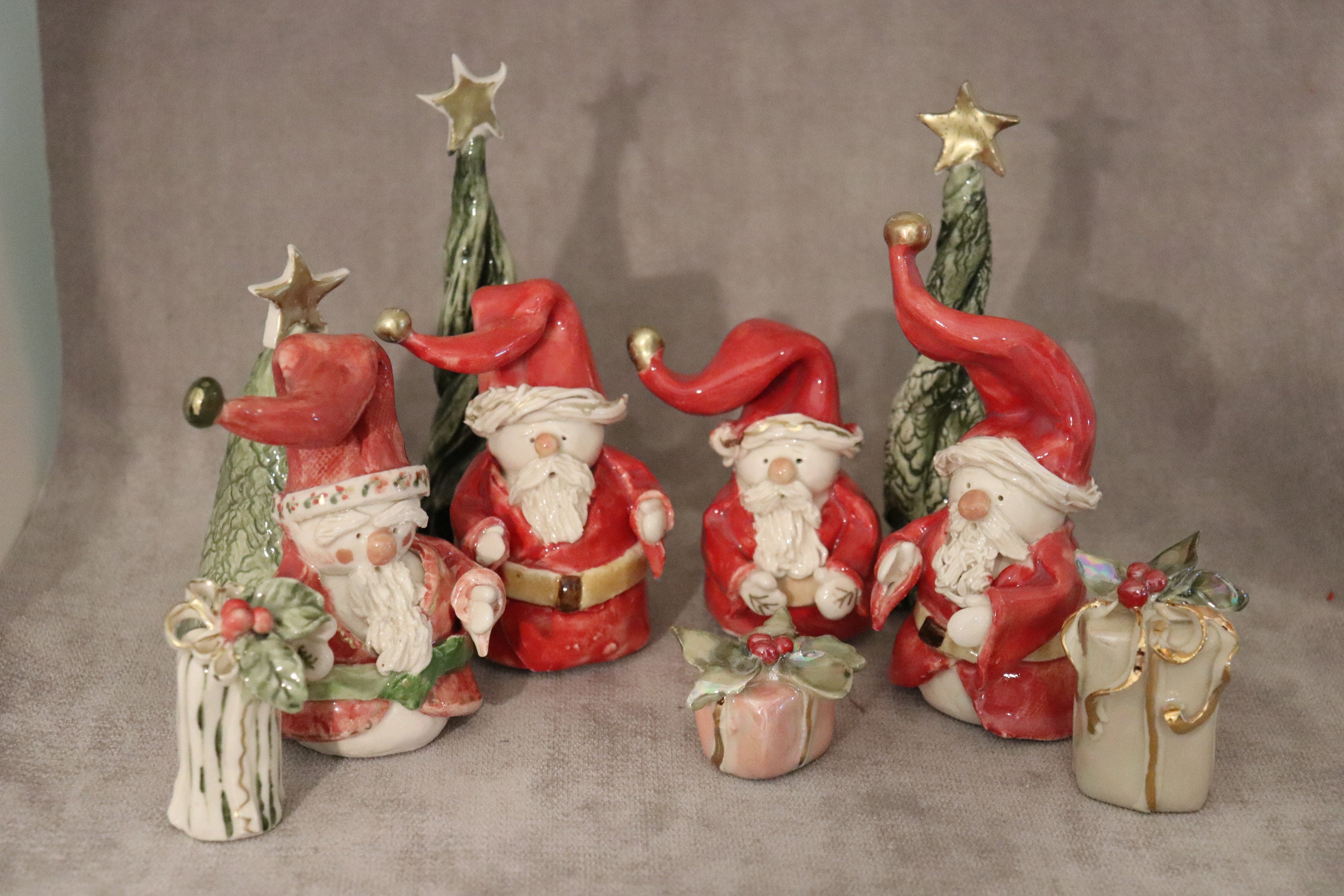 Handmade Mini Santa Figurine miniature Santa Figurine Fine - Etsy
