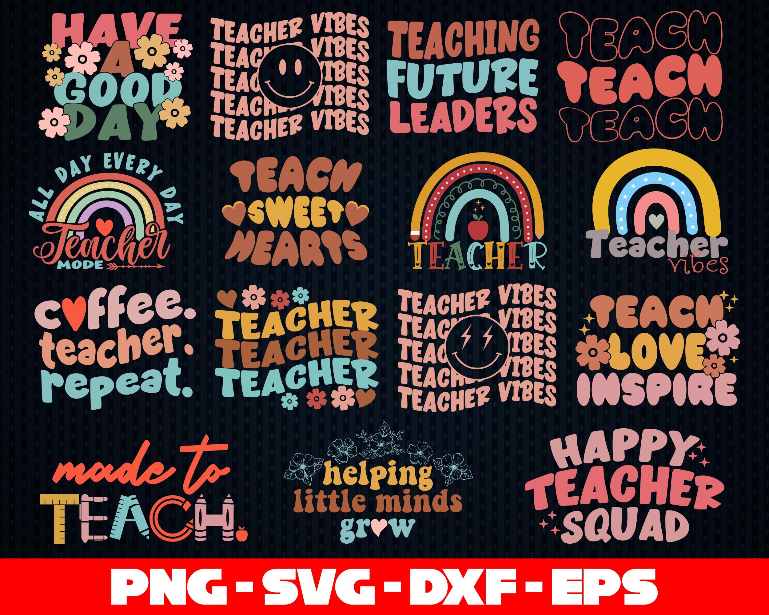 Funny Teacher Svg, Png, Dxf, Eps, Funny Quote for A New Day, Teacher ...