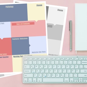 Note-taking Study Guide Template Printable for Nursing School Student ...