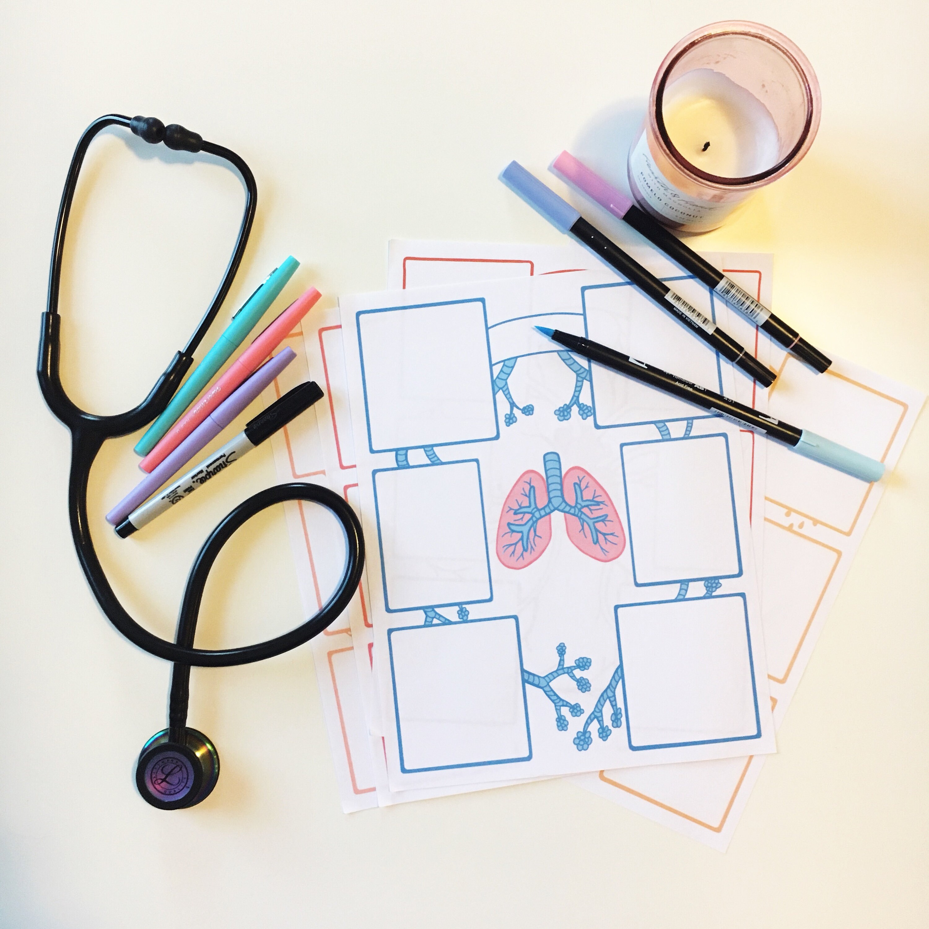 Respiratory System Mind Map Template for Nursing Student Note Taking - Etsy