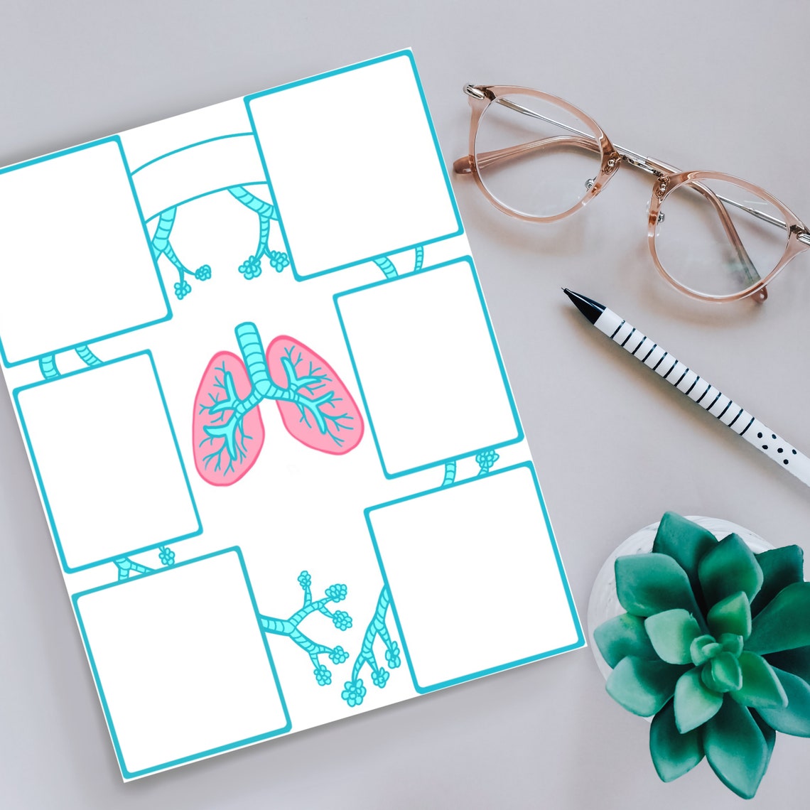 Respiratory System Mind Map Template for Nursing Student Note Taking - Etsy