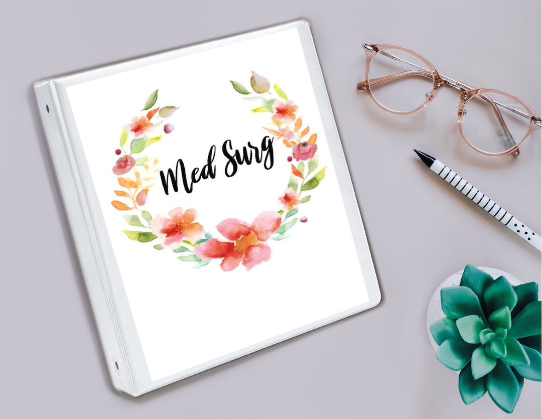 Floral Nursing School Binder Cover Starter Kit (17 Classes Included ...