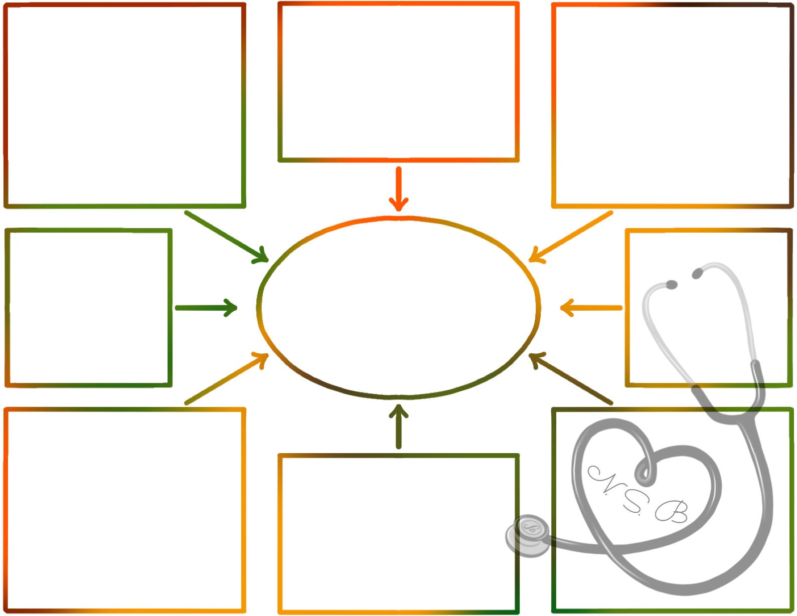4 Basic Mind Map Templates Fall Colors | Etsy