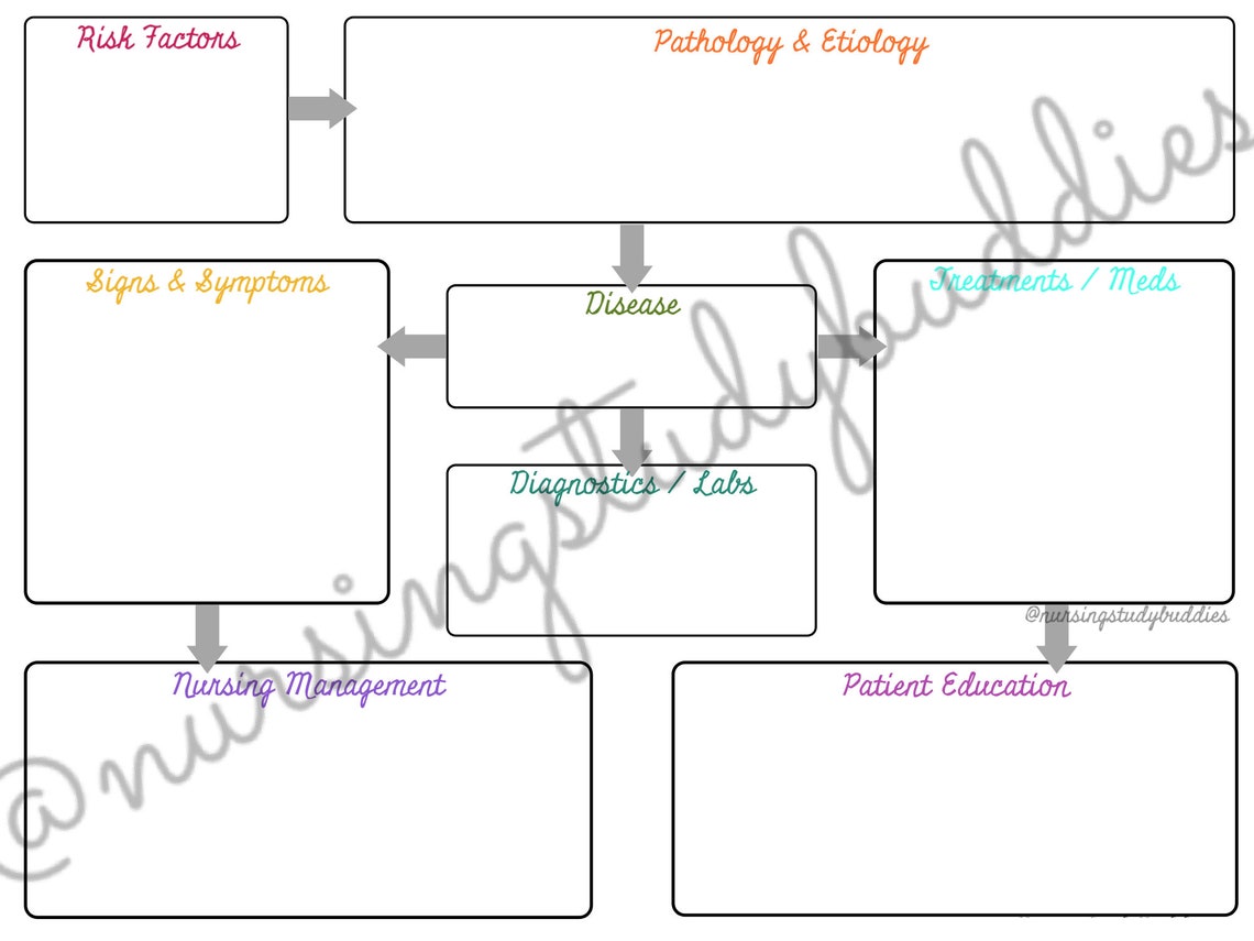 Patho/Med-Surg Note-taking Template Version 3 2 Pages | Etsy