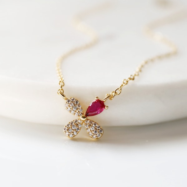 Fuschia Necklace - Etsy
