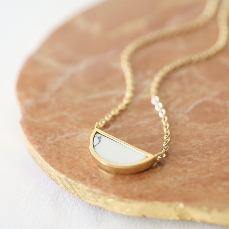 Half Circle Necklace - Etsy
