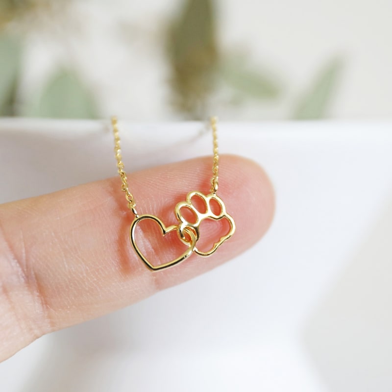 Dog Paw Necklace - Etsy