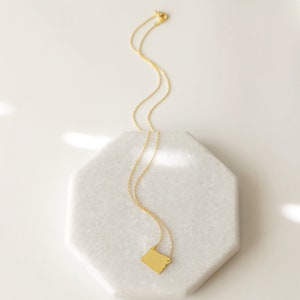 Gold Oregon State Charm Necklace, Oregon State Necklace, Oregon ...