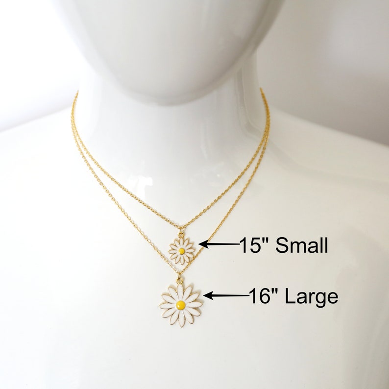 Daisy Necklace Gold Daisy Flower Pendant Necklacebirthday - Etsy