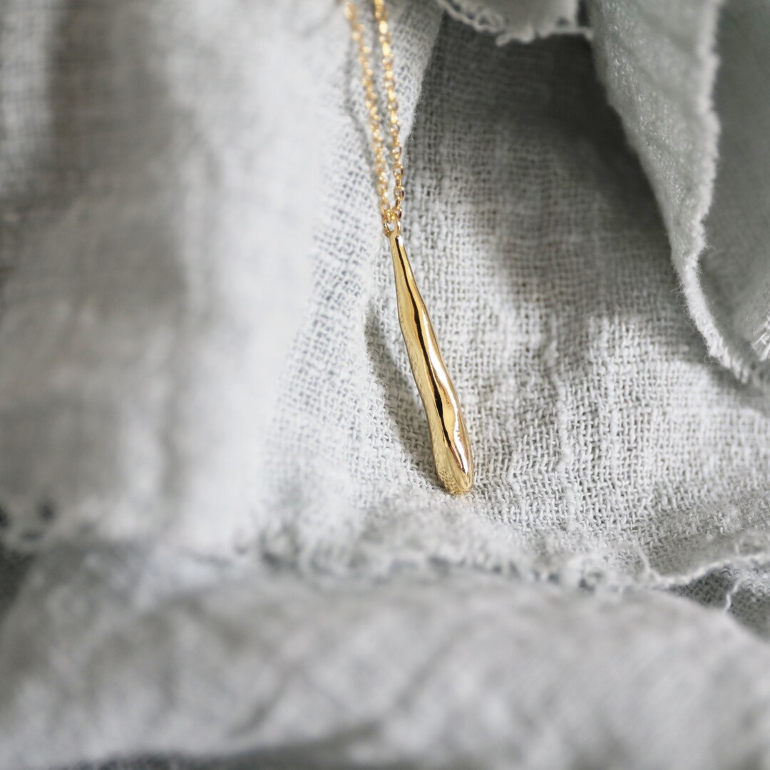 Long Tear Drop Pendant Necklace, Long Necklace, Long Drop Pendant ...