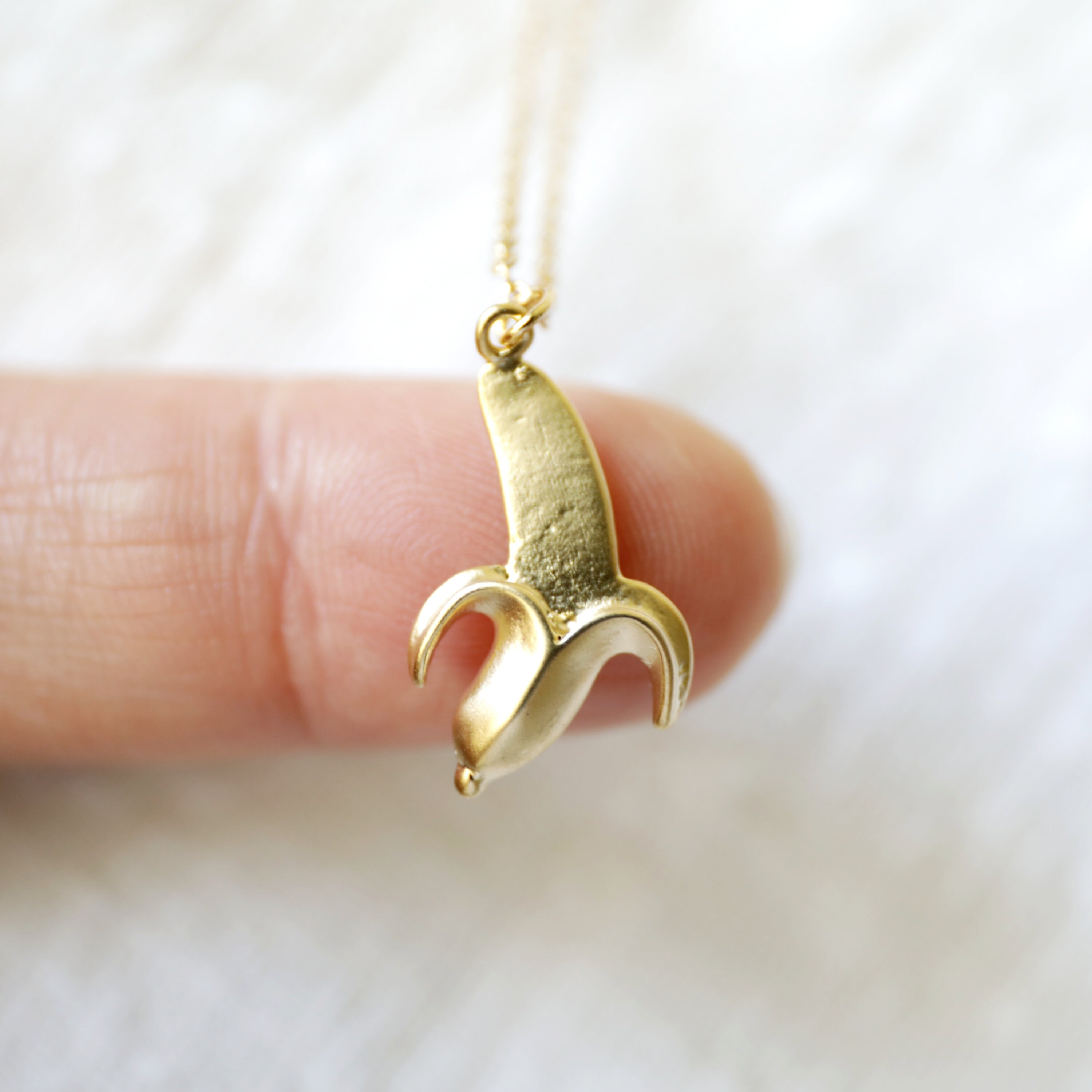Dainty Banana Charm Necklace Banana Necklace Layered | Etsy