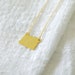 Gold Oregon State Charm Necklace Oregon State Necklace - Etsy