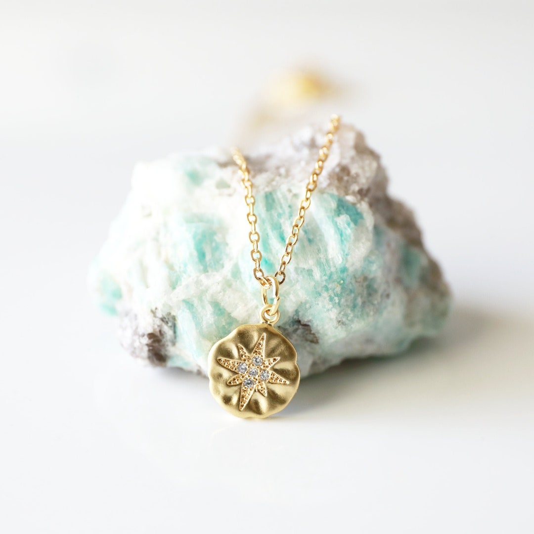 Gold Nord Stern Charm Halskette, Gold Stern Halskette, Brautjungfer ...