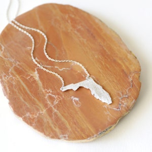 Silver Florida Pendent Necklace, State Pendent Necklace, Bridal Shower ...