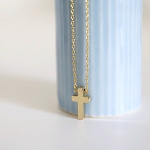 Dainty Gold Cross Necklace, Gold Cross Necklace, Gift for Best Friends ...
