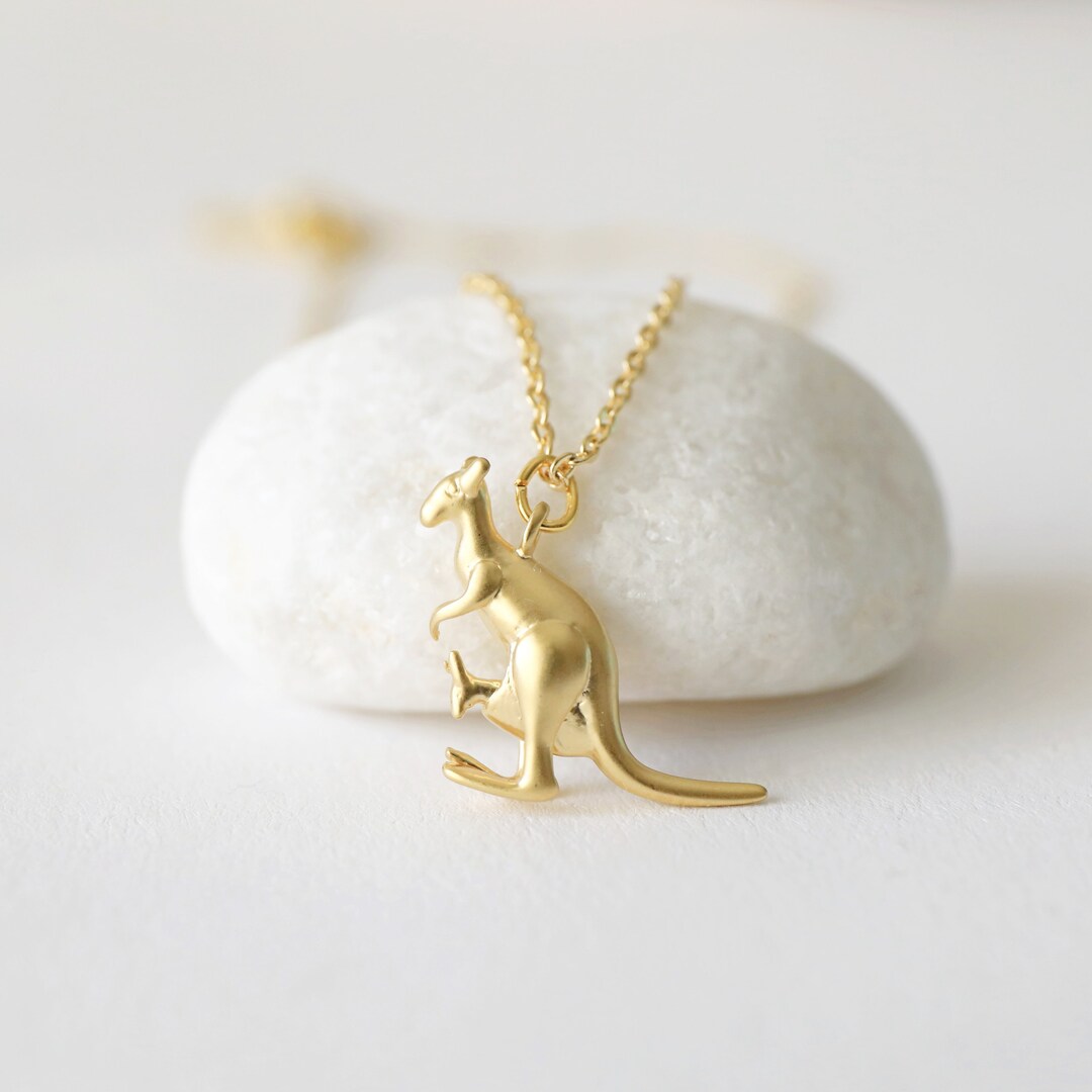 Gold Kangaroo Necklace, Kangaroo Necklace, Bridesmaid Gift,birthday ...