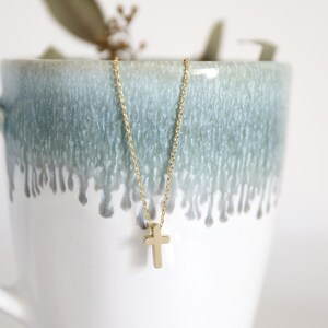 Dainty Gold Cross Necklace, Gold Cross Necklace, Gift for Best Friends ...