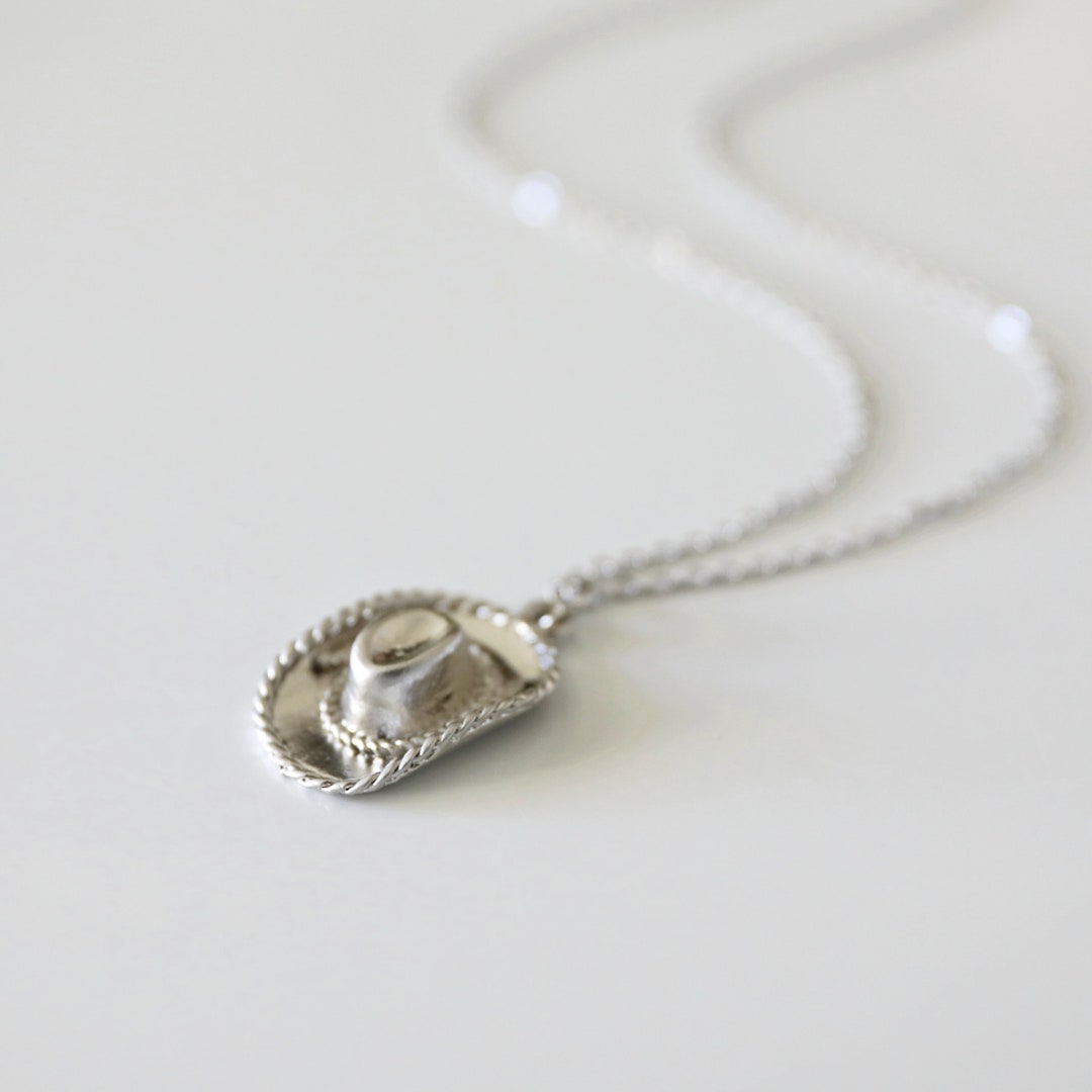 Cowboy Hat Necklace, Cowgirl Hat Necklace, Birthday Gift,dainty ...