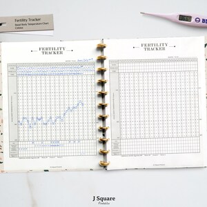 Printable Fertility Tracker, Basal Body Temperature Chart, Health ...