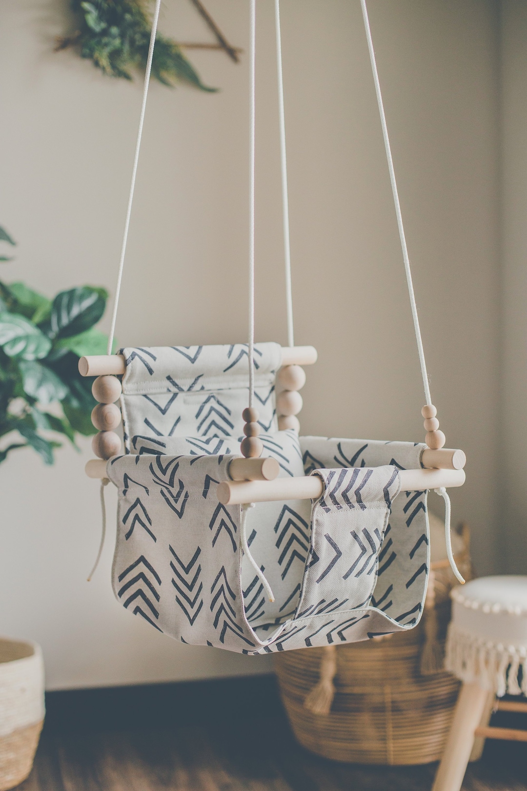 Safety Tested Cloth Baby Swing, Mud Cloth Fabric, Best Baby Gift, First ...