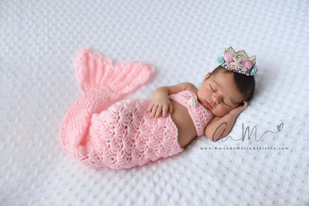 Princess Mermaid Outfit - Mermaid Tail, Top and and Tiny Fancy Mermaid ...