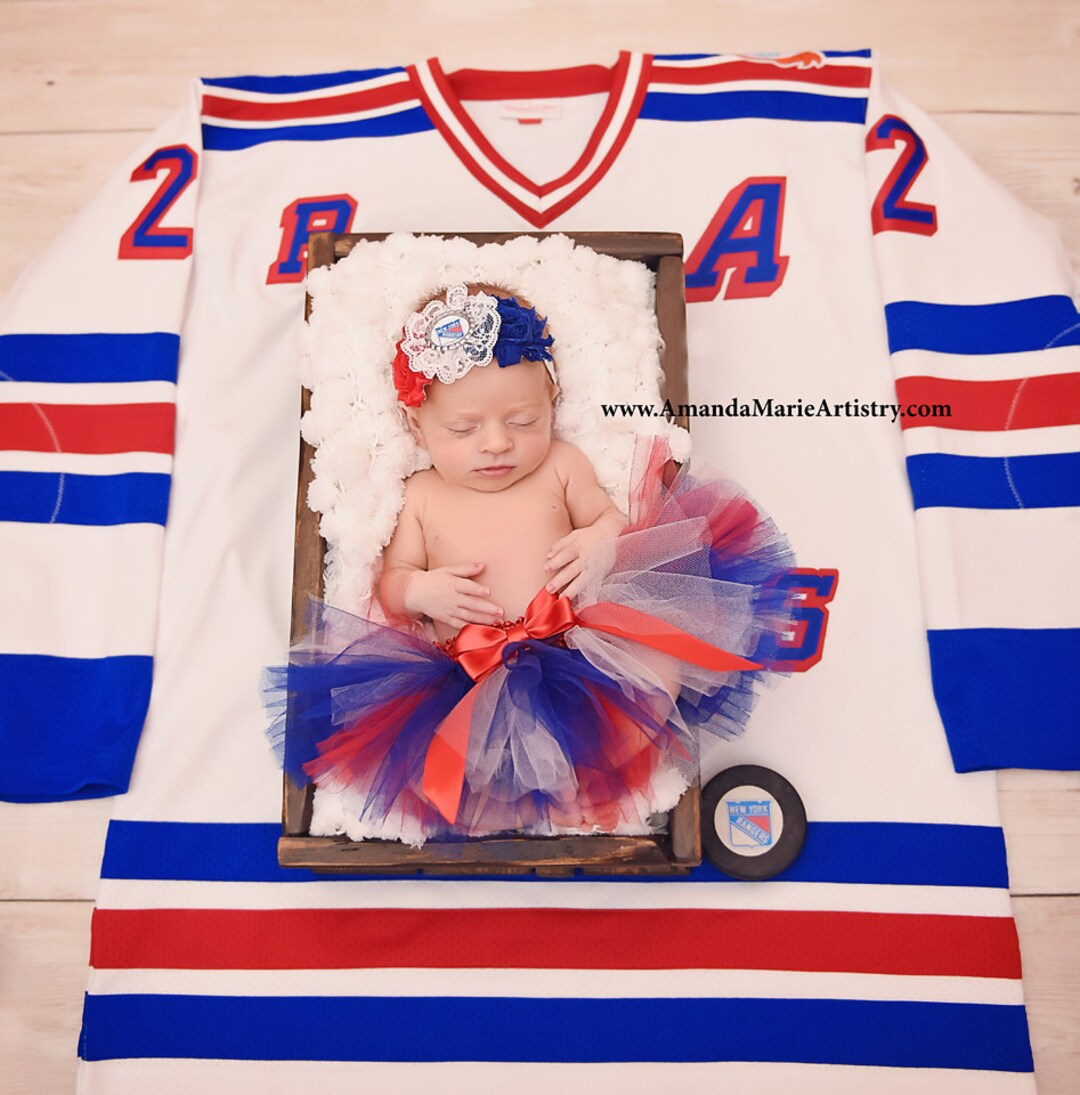 New York Rangers -baby Newborn Photography Prop - NHL Rangers Flower ...