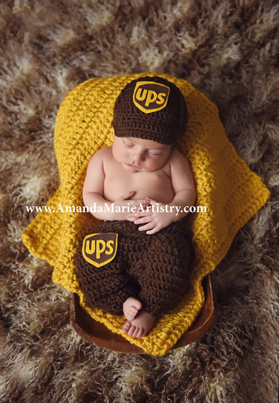 UPS Brown Trucker Hat, UPS Ball Cap, Postal Delivery Hat , Baby Boy ...