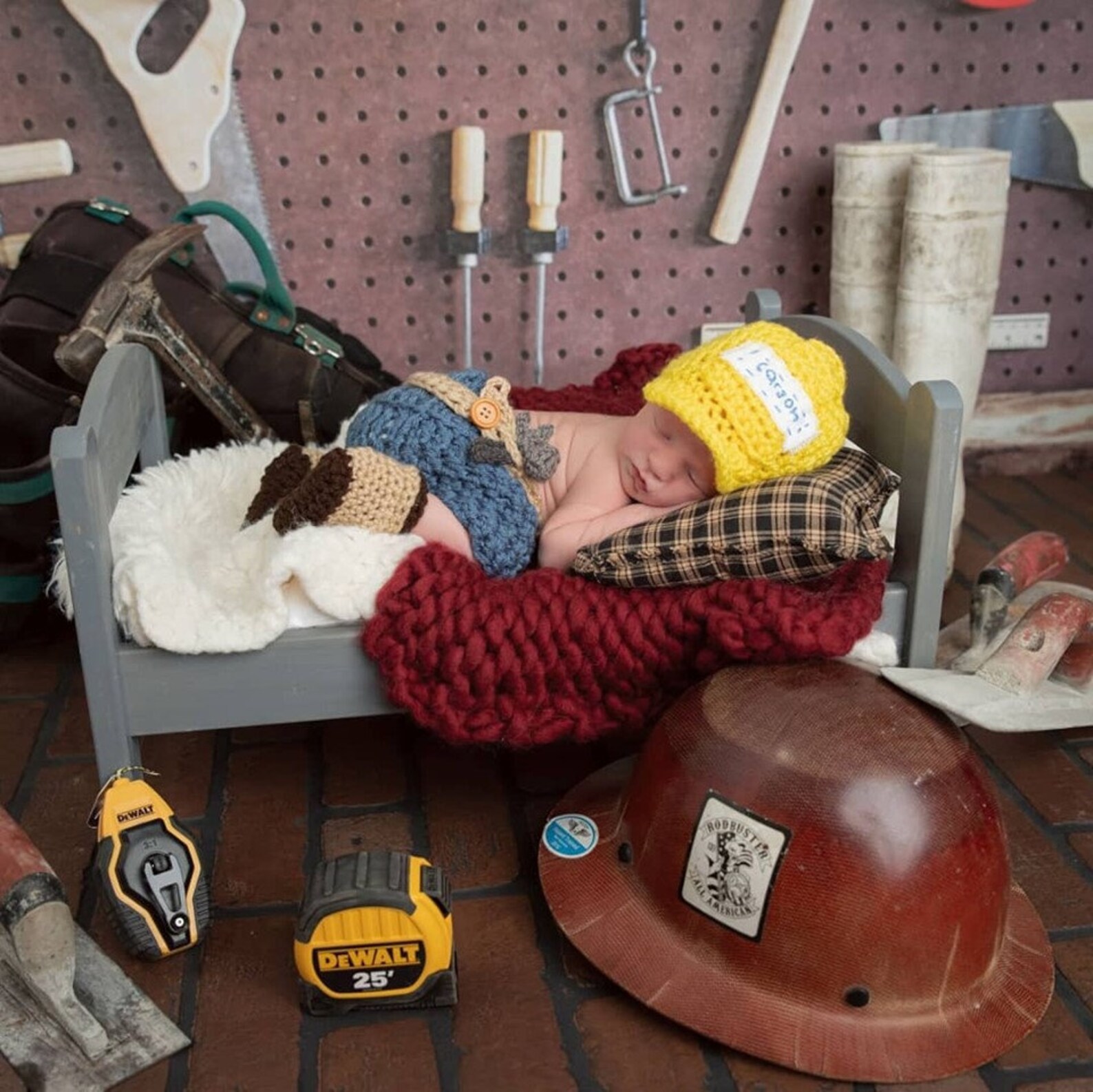 Construction Outfit - Hard Hat - Baby Construction Set With Hard Hat ...