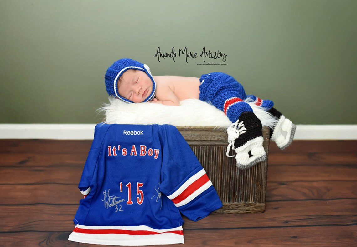 New York Rangers Helmet Ice Skates and Pants NHL Rangers - Etsy