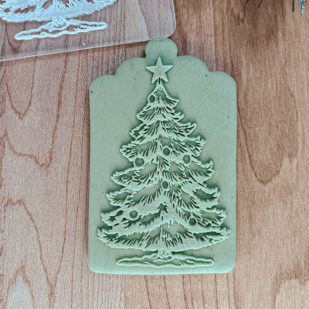 Christmas Tree Embosser Stamp for Cookies, Fondant, Clay, Pottery ...