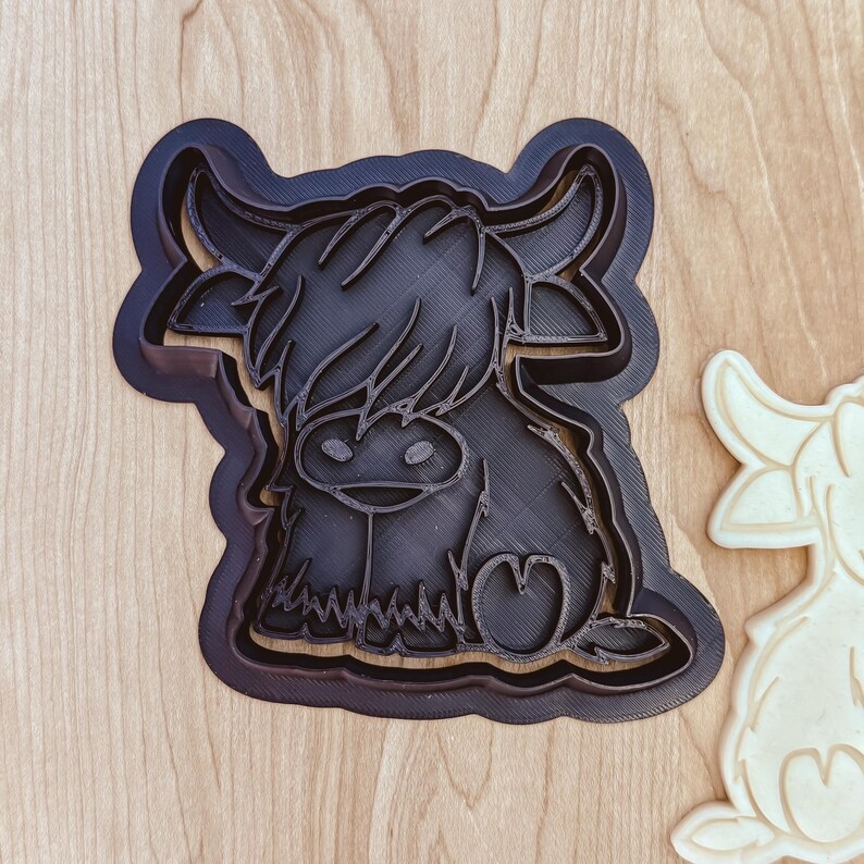 Highland Cow Stamp and Cutter Set: Scottish Hairy Coo Design - Etsy