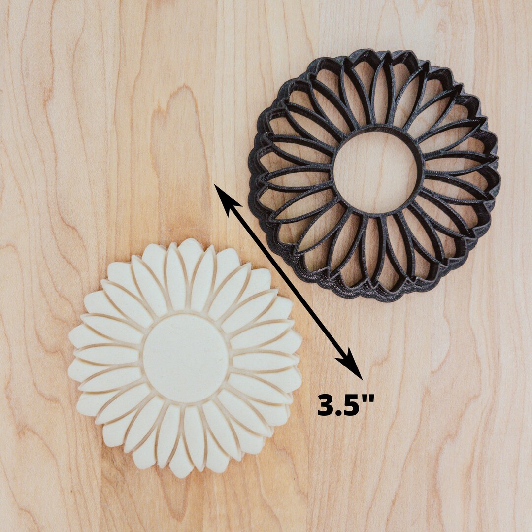 Daisy Sunflower Mandala Cutter: Detailed Floral Cutter (3.5 Inch) - Etsy