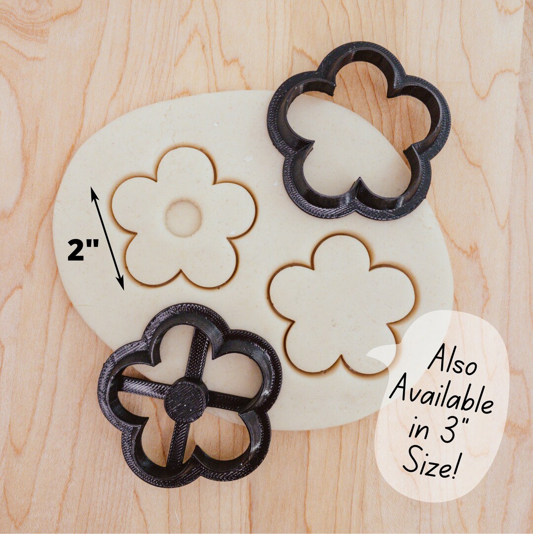 Daisy Flower Cookie Cutter Set, Daisy Fondant Cutter, Funky Flower ...