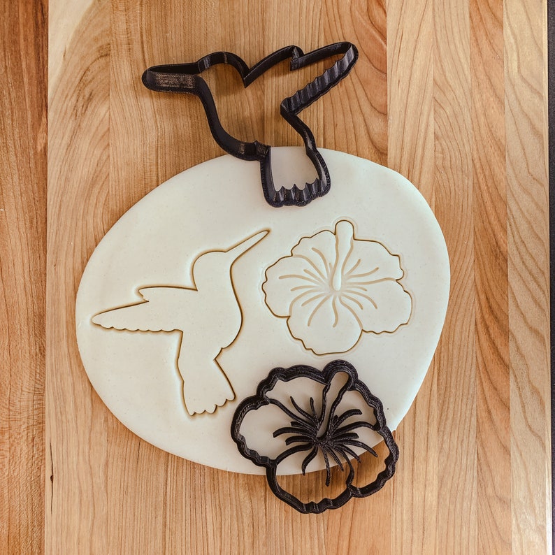 Hummingbird/hibiscus/palm Leaf Cookie Cutter Set | Etsy