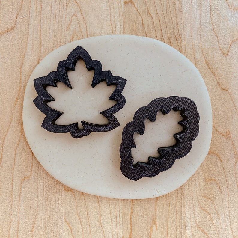 Maple and Oak Leaf MINI Set Cookie Cutter or Pastry and - Etsy