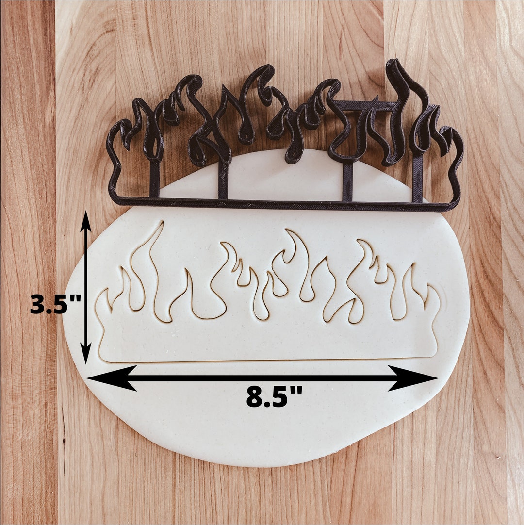Flame Cookie Cutter, Flame Fondant Cutter, Fire Fondant Cutter - Etsy ...