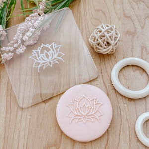 Lotus Flower Small Fondant Cookie Embosser, Lotus Fondant Embosser ...