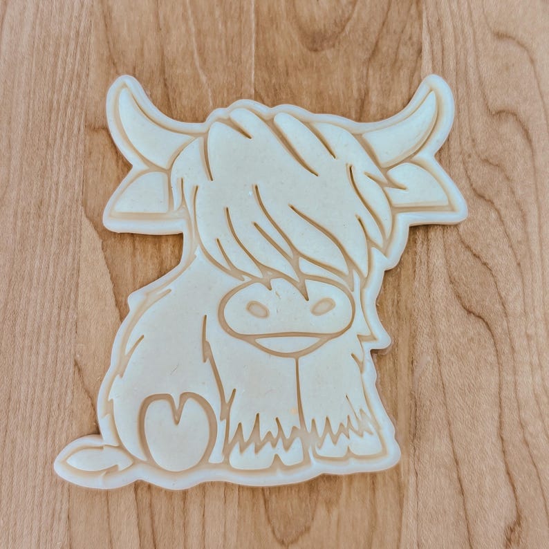 Highland Cow Stamp and Cutter Set: Scottish Hairy Coo Design - Etsy
