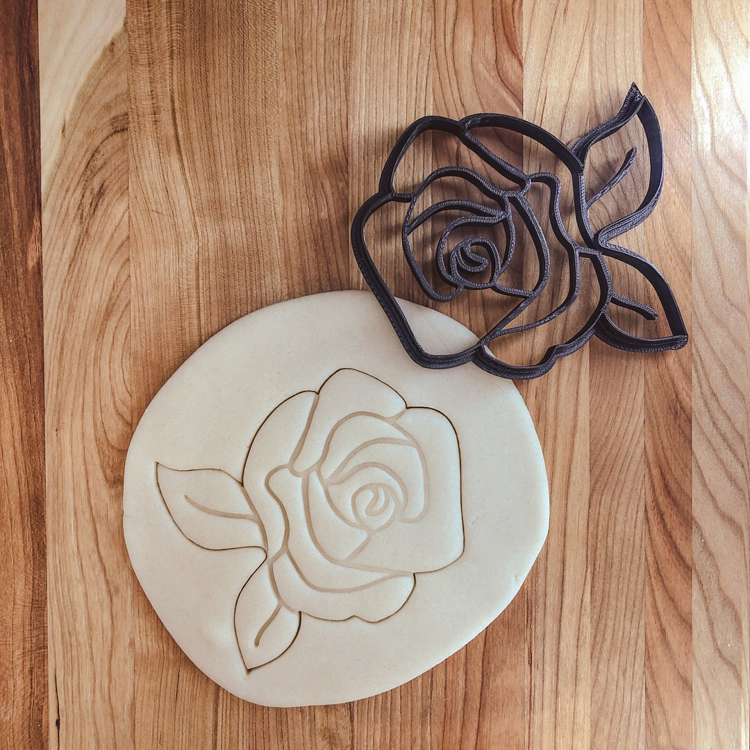 Rose Flower Detailed Cookie Cutter - Etsy