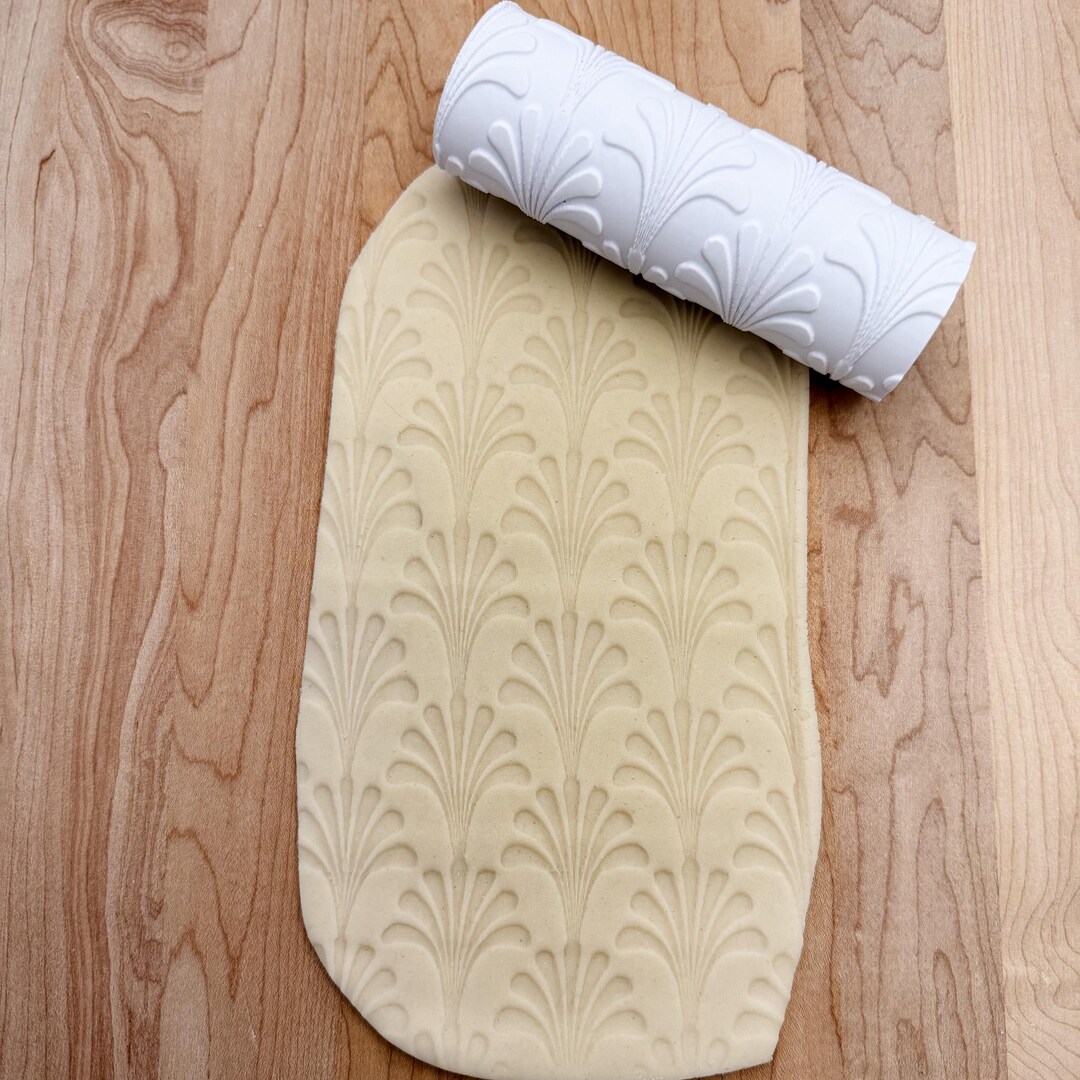 Texture Roller Art Deco Fans Stamp for Clay, Ceramics, Pottery or ...