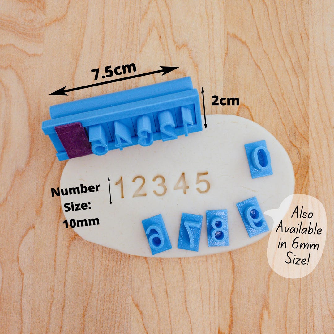 Number Set "tramline Font" Stamp - Etsy