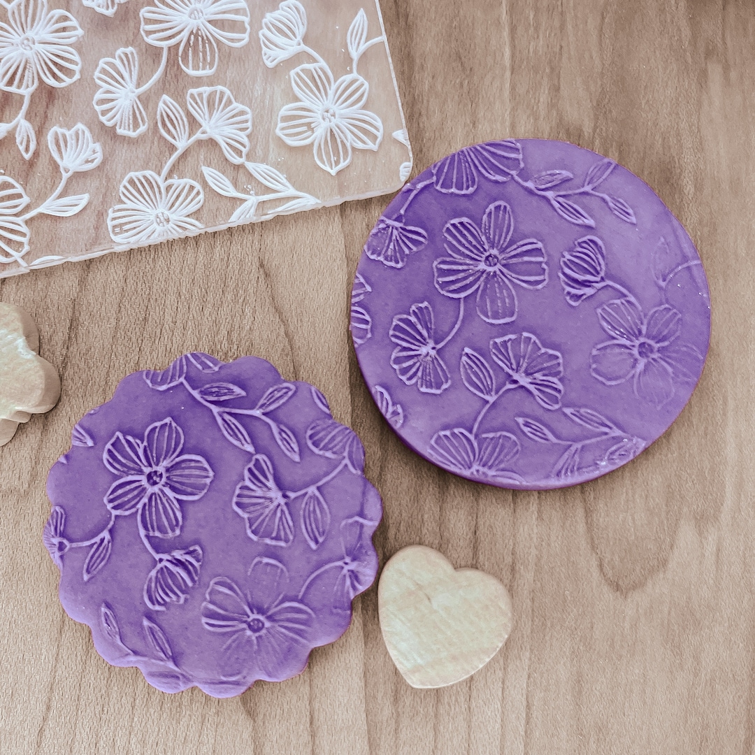 Floral Line Drawing Embosser: Bridal Decor With Cutter - Etsy