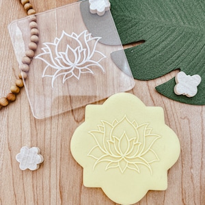 Lotus Flower Large Fondant Cookie Embosser, Lotus Fondant Embosser ...