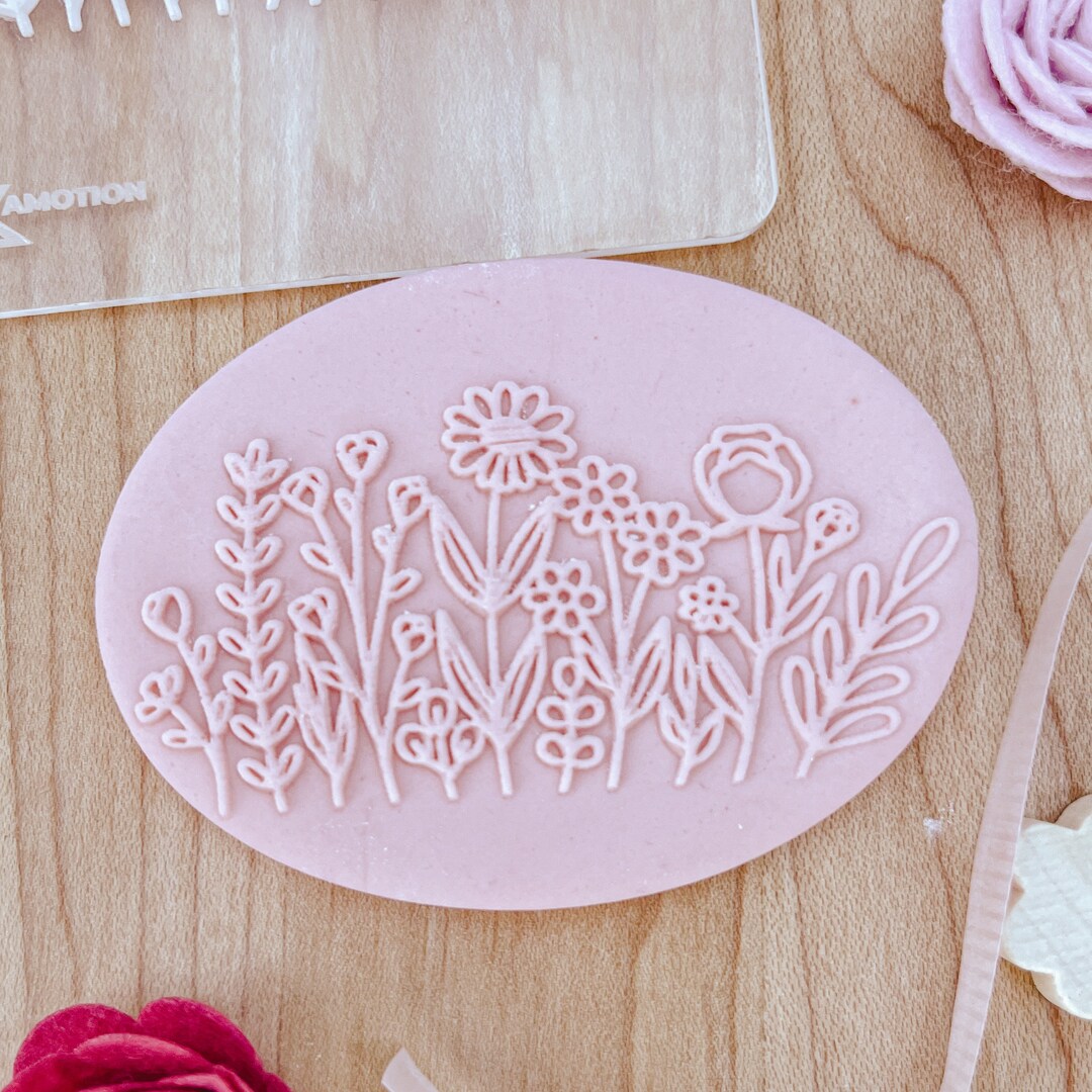 Flower Fondant Cookie Embosser Stamp, Floral Fondant Stamp or Embosser ...