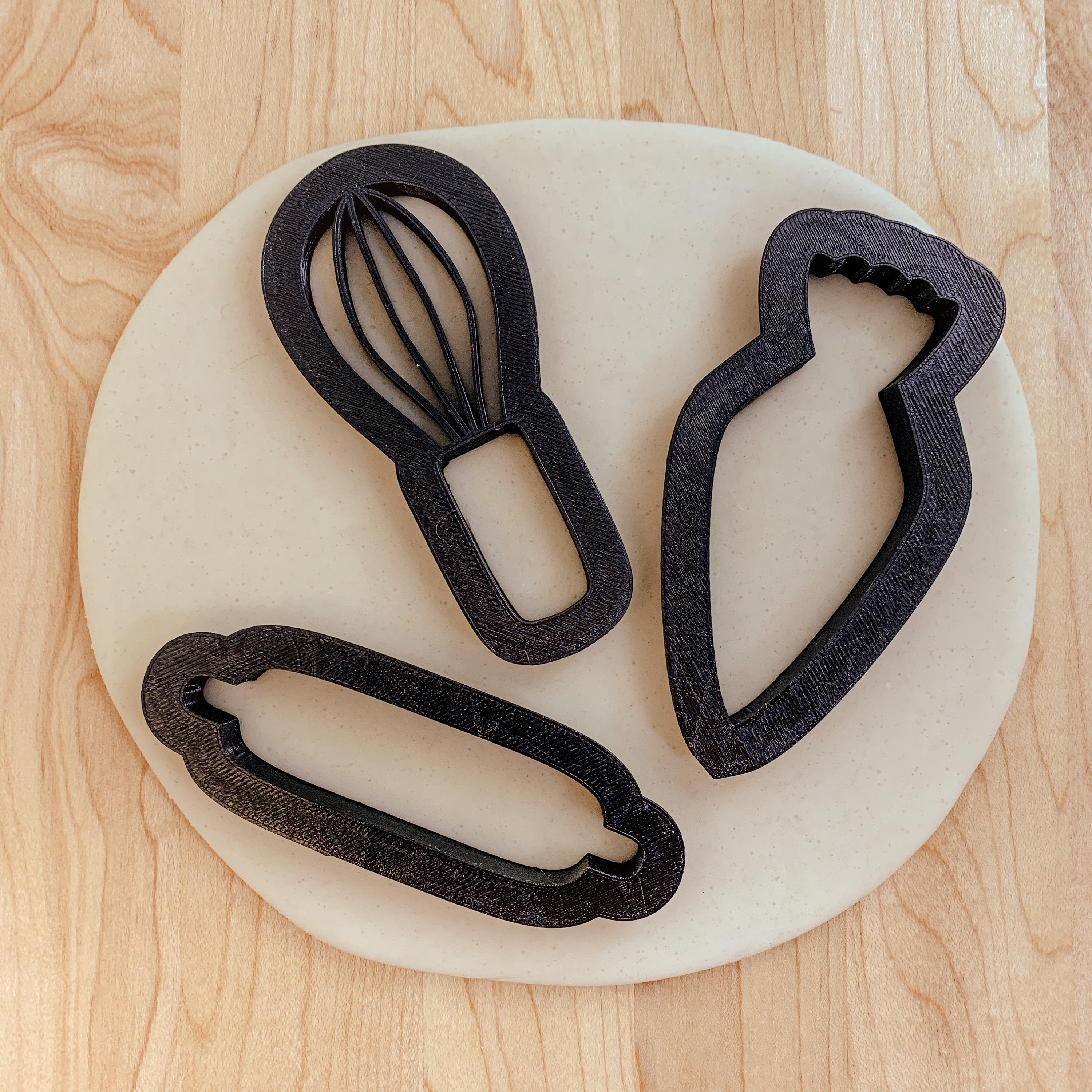 Baker's Tools Rolling Pin Whisk Piping Bag Cookie Cutter - Etsy
