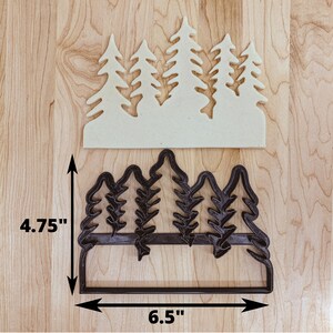 Forest Trees Treeline Wide Cookie or Fondant Outline Cutter Unique - Etsy