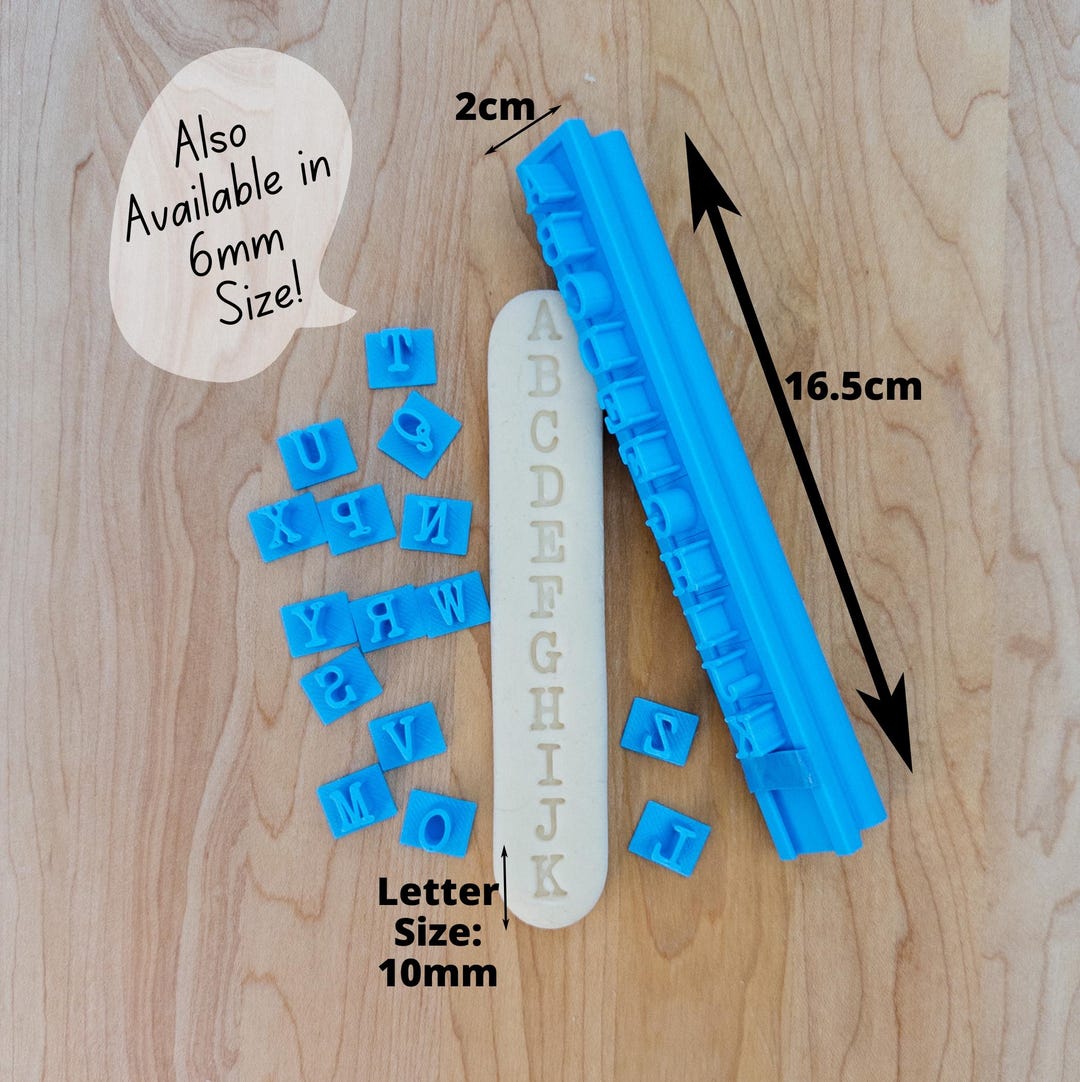 Vertical Serif Font Stamp: Uppercase Letter Embosser With Holder - Etsy